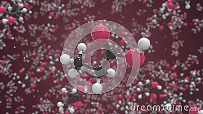 Propanoic Acid Molecule Made with Balls, Scientific Molecular Model ...