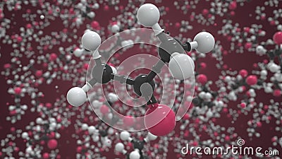 2-propanone Molecule. Conceptual Molecular Model. Chemical Looping 3d ...