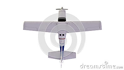 Propeller Plane Flight Animation with Alpha Channel. Top View Stock ...
