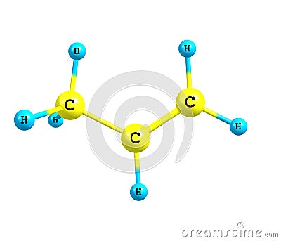Propene (propylene) Molecular Structure On White Background Royalty ...