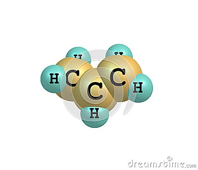 Propene (propylene) Molecular Structure On White Background Stock Photo ...