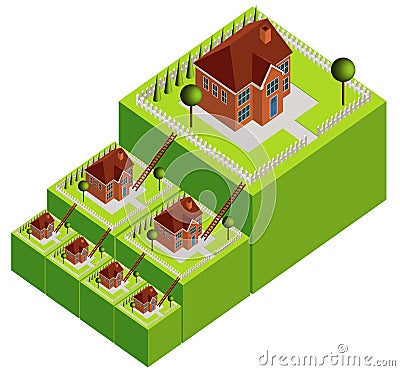 Property Ladder Vector Illustration | CartoonDealer.com #759000