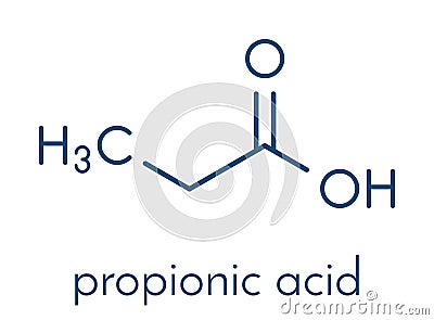 Propionic Acid Propanoic Acid Molecule. Used As Preservative In Food ...