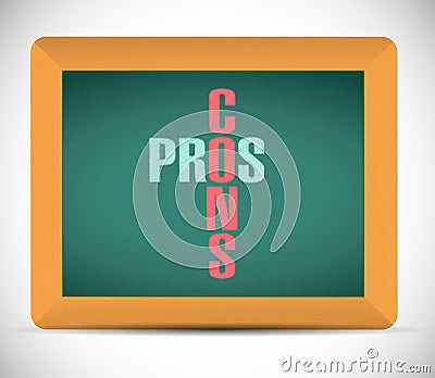 Pros And Cons Board Sign Illustration | CartoonDealer.com #54283803