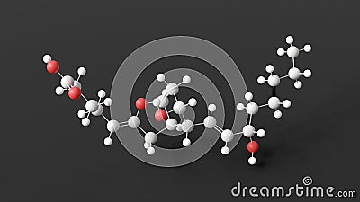 Prostacyclin Molecule, Molecular Structure, Prostaglandin I2, Ball And ...