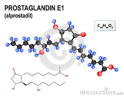 Prostaglandin E1, Or Alprostadil Vector Illustration | CartoonDealer ...