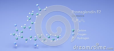 Prostaglandin E2 Molecule, Molecular Structures, Oxytocics, 3d Model ...