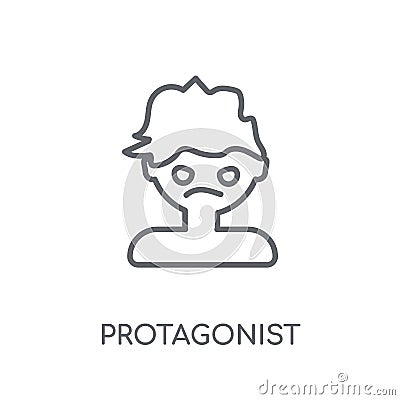 Protagonist Linear Icon. Modern Outline Protagonist Logo Concept ...