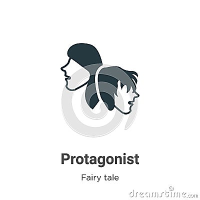 Protagonist Vector Icon On White Background. Flat Vector Protagonist ...