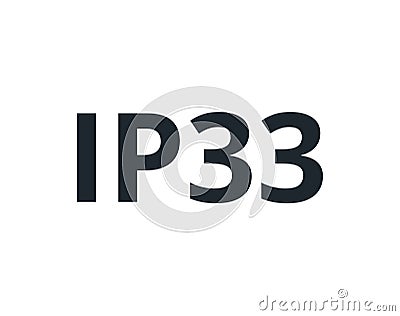 Protected Against Solid Foreign Objects IP33 Symbol. Vector ...