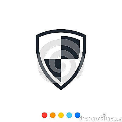 Protection Shield Icon,Interception Icon,Antivirus Icon Cartoon Vector ...
