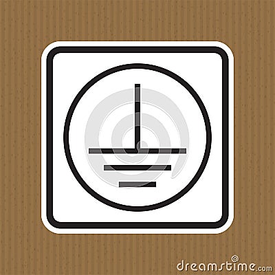 Protective Earth Ground Symbol Sign, Vector Illustration, Isolate On ...