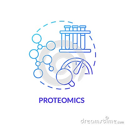 Proteomics Blue Gradient Concept Icon Vector Illustration ...