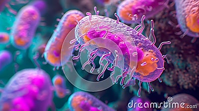 Proteus Mirabilis Bacteria Under A Microscope AI Generated Royalty-Free ...