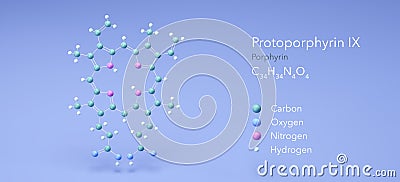 Protoporphyrin Ix Molecule, Molecular Structures, Porphyrin, 3d Model ...