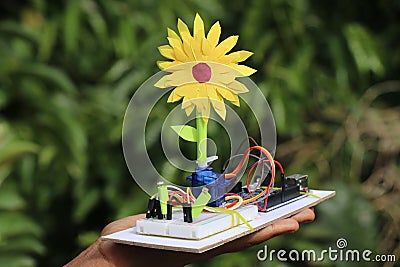 Prototype Of Electronic Sunflower Made Using LDR Sensor And Servo ...