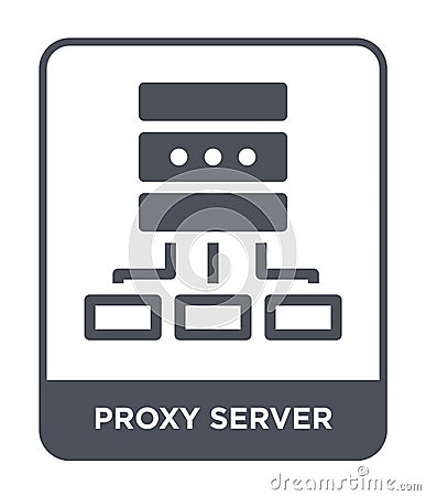 Proxy Server Icon In Trendy Design Style. Proxy Server Icon Isolated On ...