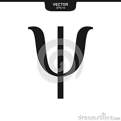 Psi Lowercase Greek Alphabet Symbol Vector Illustration | CartoonDealer ...