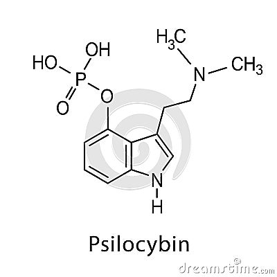 Psilocybin Molecule, Vector Chemical Formula | CartoonDealer.com #231490397