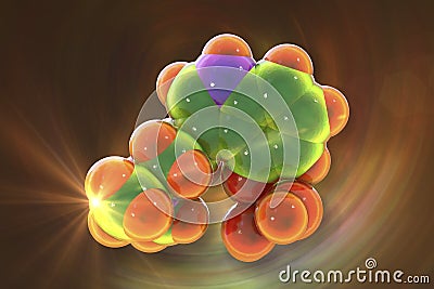 Psilocybin Psychedelic Mushroom Molecule, 3D Illustration ...