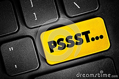 Pssst. Text Quote On Keyboard, Concept Background Royalty-Free Stock ...