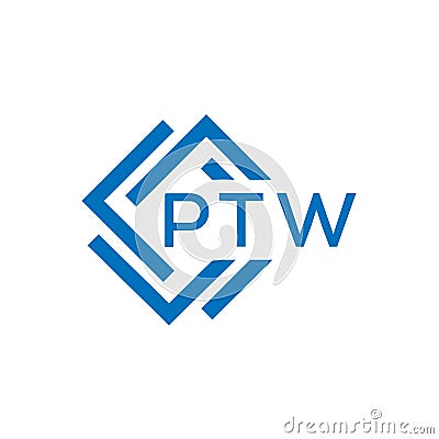 PTW Letter Logo Design On White Background. PTW Creative Circle Letter ...