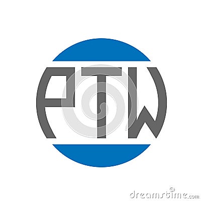 PTW Letter Logo Design On White Background. PTW Creative Initials ...