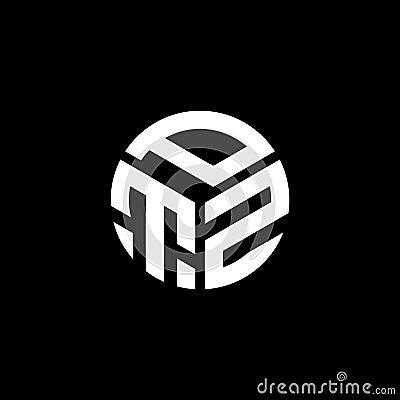 PTZ Letter Logo Design On Black Background. PTZ Creative Initials ...