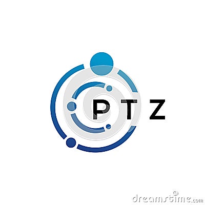 PTZ Letter Technology Logo Design On White Background. PTZ Creative ...