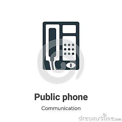 Public Phone Vector Icon On White Background. Flat Vector Public Phone ...