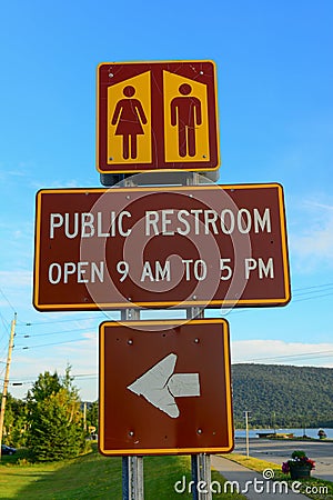 Public Restroom Sign Stock Image | CartoonDealer.com #48031261