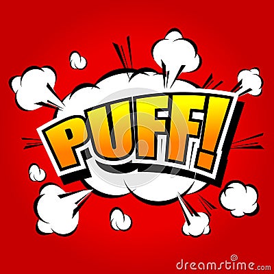 Puff! Comic Speech Bubble, Cartoon Stock Vector - Image: 44584283