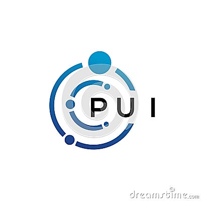 PUI Letter Technology Logo Design On White Background. PUI Creative ...