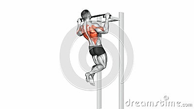 Pull Up Exercise. Back Muscles Stock Video - Video of deltoids ...
