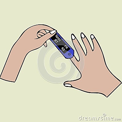 Pulse Oximeter - 1 Royalty-Free Illustration | CartoonDealer.com #370791255