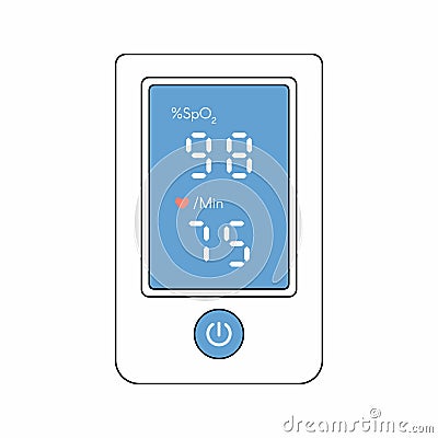 Pulse Oximeter With Normal Value. Digital Device To Measure Oxygen ...