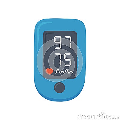 Pulse Oximeter With Normal Value. Digital Device To Measure Oxygen ...