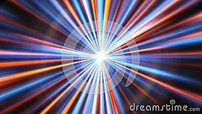 Rays Pulse Sign On Black Background, Fantasy Star Shape In Space ...