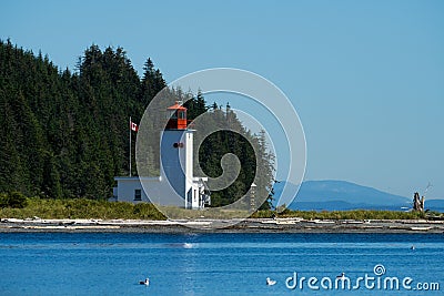 Pulteney Point Lighthouse In The Malcolm Island, British Columbia ...