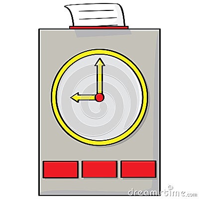 Punch Clock Stock Photo - Image: 19403740