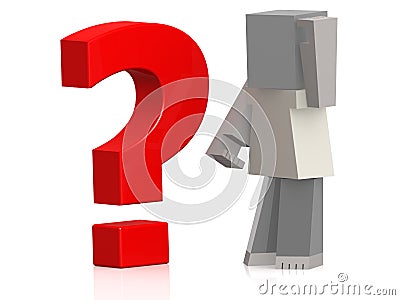 Puppet With Red Question Mark Royalty-Free Stock Image | CartoonDealer ...