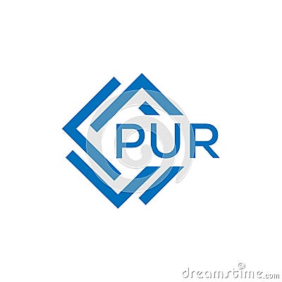 PUR Letter Logo Design On White Background. PUR Creative Circle Letter ...