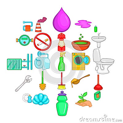 Purge Icons Set, Cartoon Style Vector Illustration | CartoonDealer.com ...