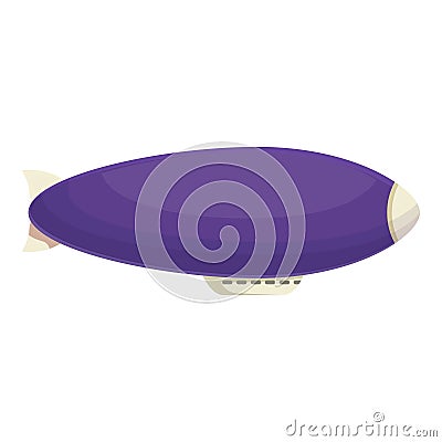 Purple Blimp Is Floating Through A Clear Sky Vector Illustration ...