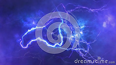 Purple and Blue Lightning Streaks Cloudy Atmosphere 4K Loop Stock Video ...