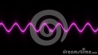 Purple Sine Wave Energy Wave Frequency Digital Dot Matrix Display Loop ...
