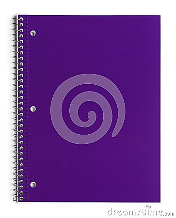 Purple Spiral Notebook Stock Photo - Image: 38680550