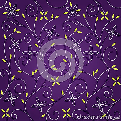 Purple Swirl Floral Seamless Pattern Stock Photo - Image: 12694720