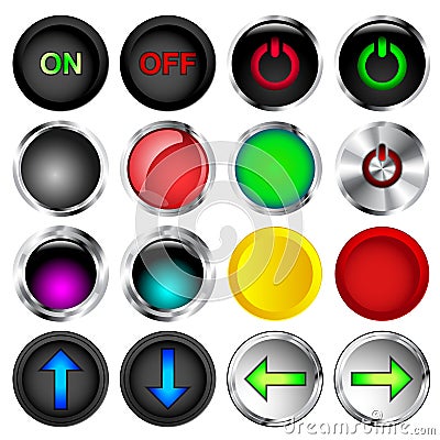 Push Buttons Vector Illustration | CartoonDealer.com #47280212