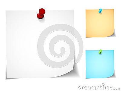 Push Pin Notes Stock Photography - Image: 4447352